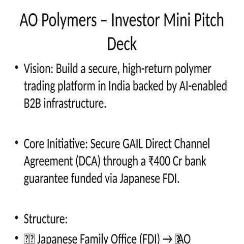 Polymers_Pitch_Deck- This shows what a polymer pitch should be like | PPTX