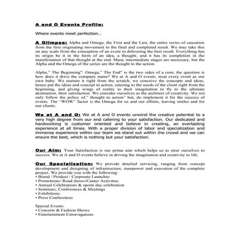 A & O Profile 2 Sheets