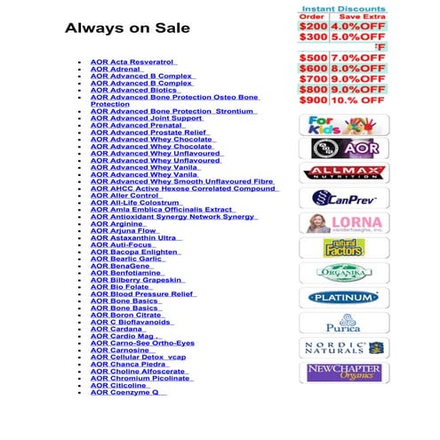 Aor supplements | PDF