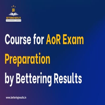 AOR Exam Course Things to prepare for AOR | PDF