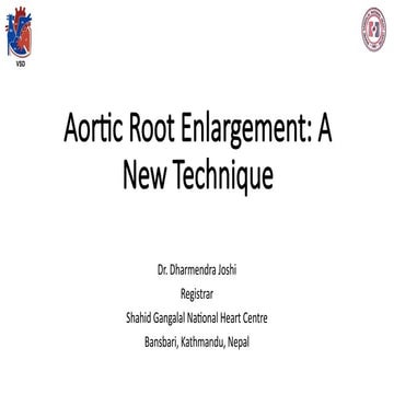Aortic Root Enlargement: A New Technique | PPTX