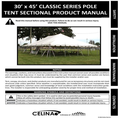 30 x 45 Pole Tent Installation Instructions | PDF
