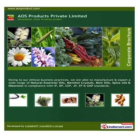 AOS Products Private Limited, Ghaziabad, Natural Oils | PDF