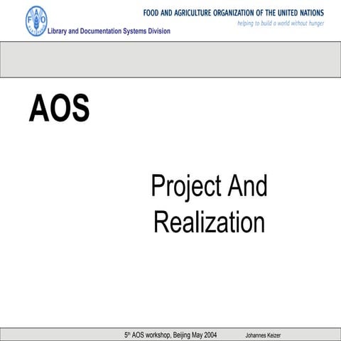 Aos Project and Realization | PPT