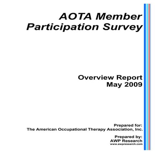 Aota member participation survey may 2009 | PDF