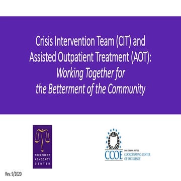 Assisted Outpatient Treatment (AOT) for CIT officers | PPT