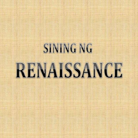 Sining sa Renaissance Period | PPTX