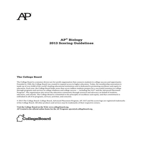 Ap 2013-biology-scoring-guidelines | PDF