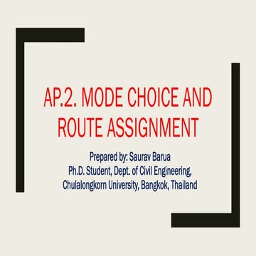 Modal split analysis | PPTX