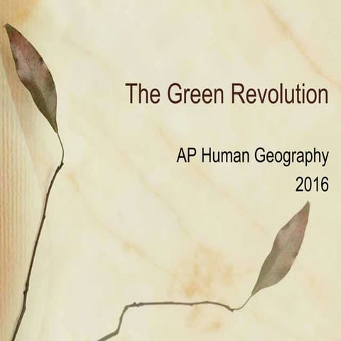 Green revolution | PPTX