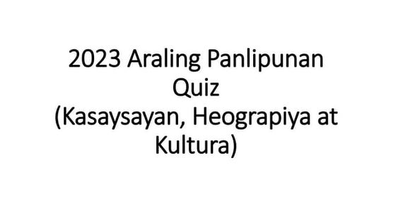Mga Makasaysayang Lugar sa Aking Komunidad | PPTX