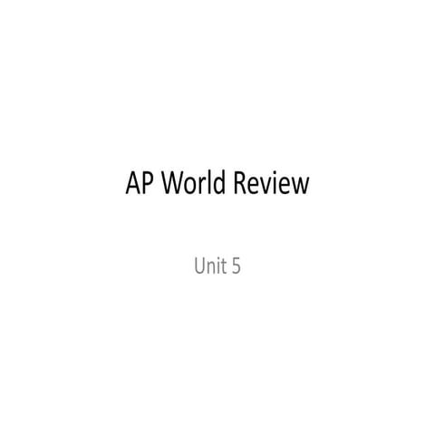 ap-world-review-unit-5.ppt | Commodities | Economy