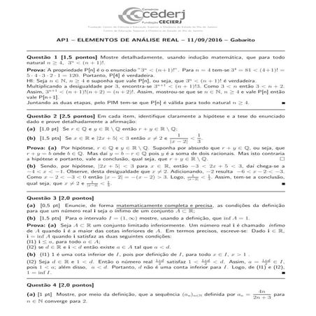 Ap1 ear-2016-2-gabarito | PDF