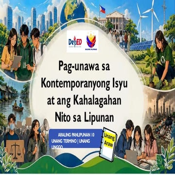 Pag-unawa sa Kontemporanyong Isyu at Kahalagahan Nito sa Lipunan para ...