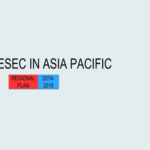 AIESEC in Asia Pacific Plan 1415 | PPT