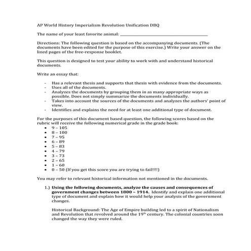 Ap 1800s dbq | PDF