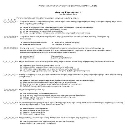 Ap 1 pre test post test(first yr) | DOCX