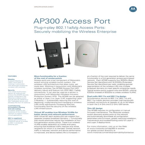Ap300 spec sheet | PDF