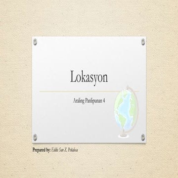Lokasyon | PPTX
