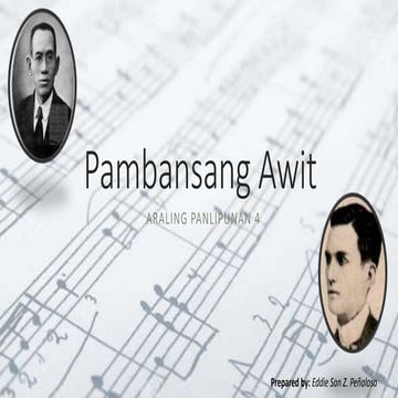Pambansang Awit | PPTX