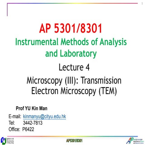 Transmission electron microscope, high resolution tem and selected area ...