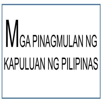 Araling Panlipunan 5 Mga Teorya sa Pinagmulan NG Kapuluan ng ...