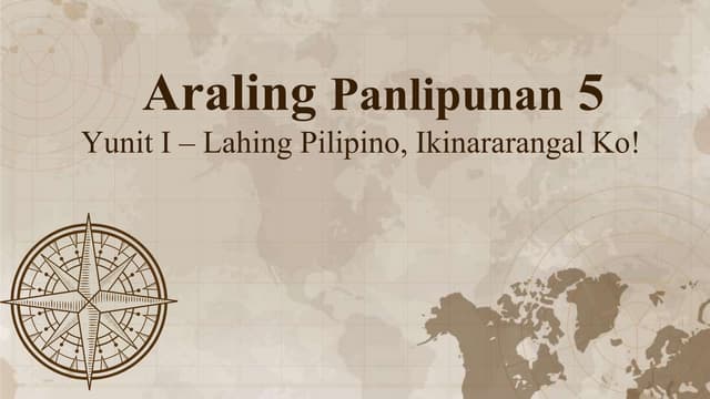 Ang Mapa at ang mga Direksyon | PPTX