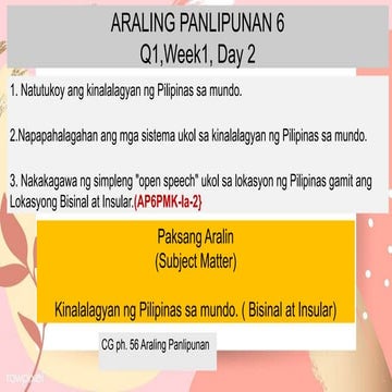 Kinanalagyan ng Pilipinas sa Mundo: Bisinal at Insular | PPTX