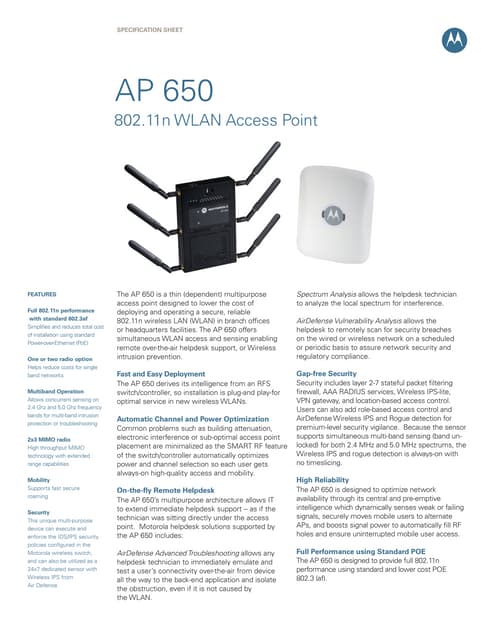Ap300 spec sheet | PDF