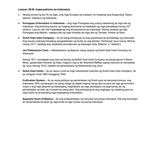AP7 MATATAG Q2 Week 4-1 Pamamaraan at Patakarang Kolonyal ng mga Dutch ...