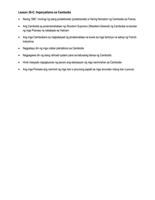 AP 7 Lesson no. 30-B: Imperyalismo sa Indonesia | DOC