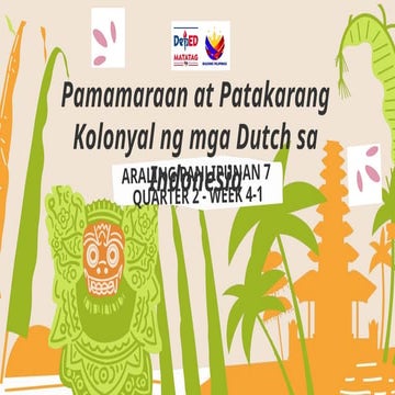 Week 3-2 Pamamaraan at Patakarang Kolonyal ng mga Amerikano sa Pilipinas, Tugon ng mga Pilipino ...