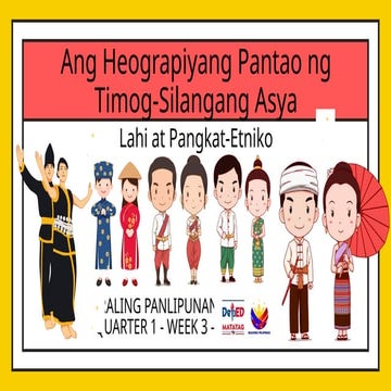 AP7 Q1 Week 3-3 Ang Heograpiyang Pantao ng Timog-Silangang Asya - Lahi ...