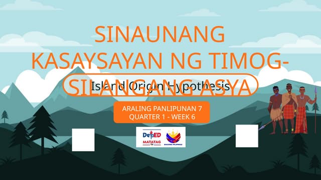 Ang Paglaganap ng Tao sa Timog SIlangang Asya | PPTX