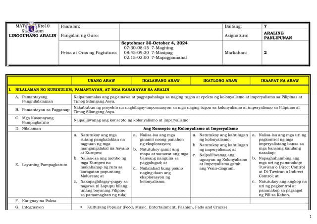 LE_Q2_AP7_Lesson 3 Week 6. lesson exemplar | PDF