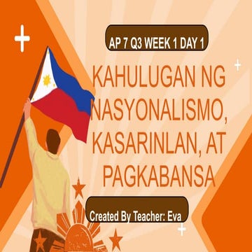 AP7 Q3 Week 1 - Kahulugan ng Nasyonalismo, Kasarinlan at Pagkabansa.pptx