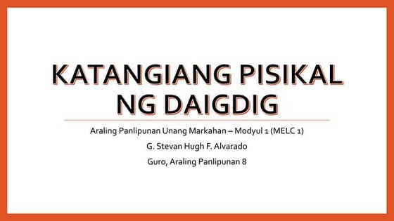 Araling Panlipunan Grade-8 - Learning Module - Quarter 1 - Module 1 | PDF