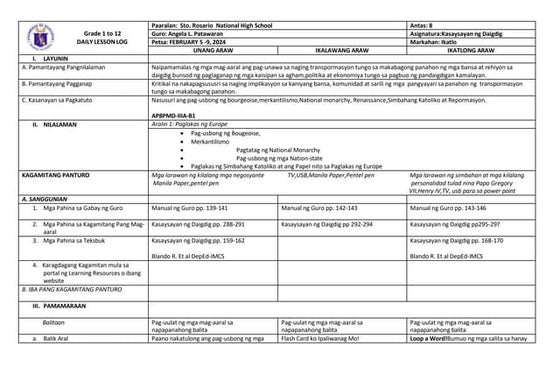 Detailed lesson plan in demonstration teaching | DOCX