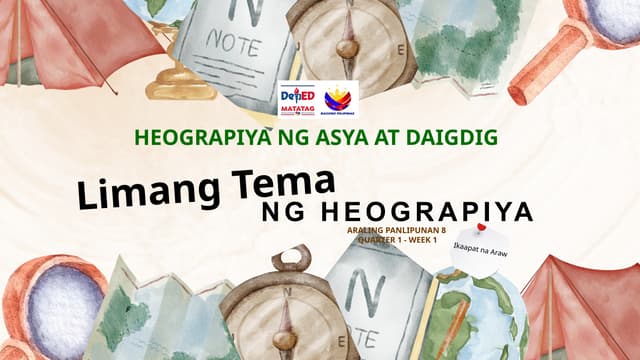 Ang limang tema ng heograpiya | PPTX