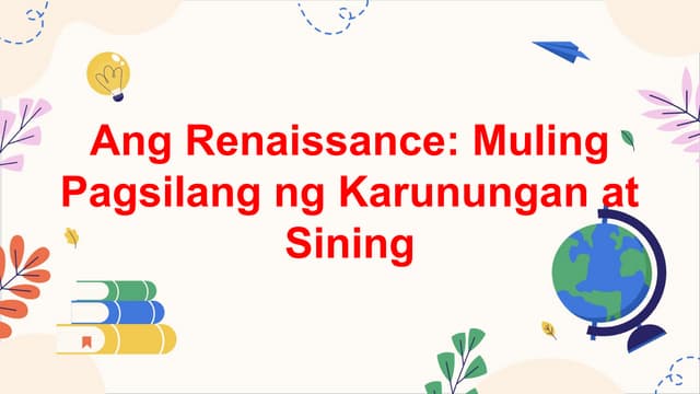 Modyul 11 ang renaissance muling pagsilang- | PDF