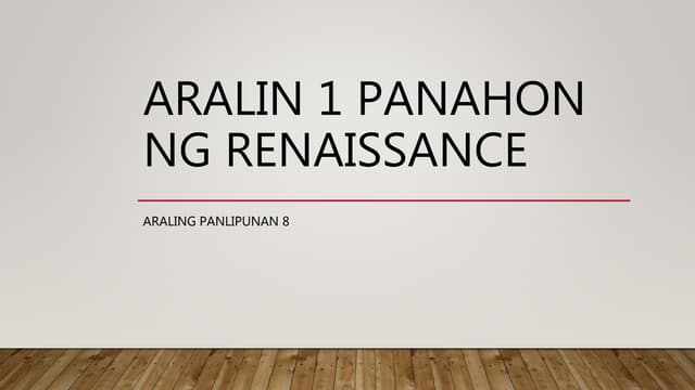 Modyul 11 ang renaissance muling pagsilang- | PDF