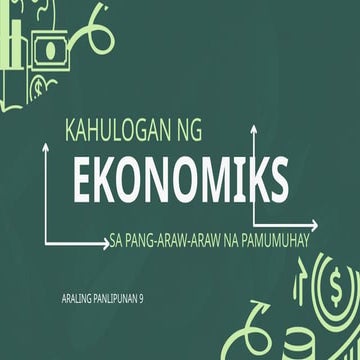 ARALING PANLIPUNAN 9-QUARTER 1 MODULE 1-KAHULUGAN NG EKONOMIYA | PPTX