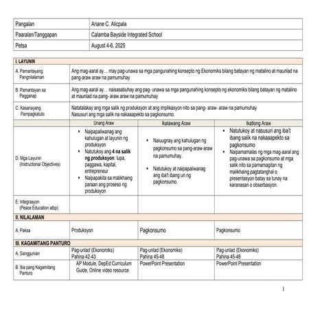 AP 9 DLL WEEK 6.docx araling panlipunan. | DOCX