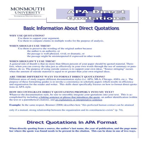 Apa direct-quotations | PDF