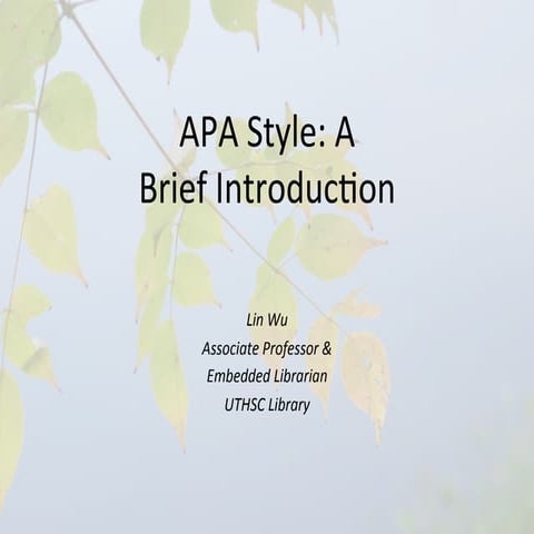 Apa introduction | PDF