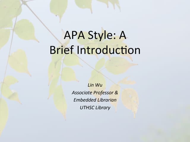 Apa Introduction