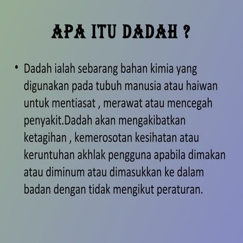 Apa itu-dadah | PPT