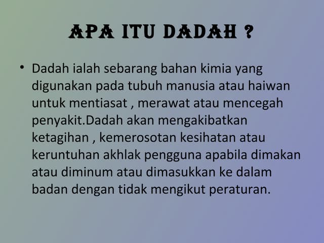 Penyalahgunaan dadah | PPTX