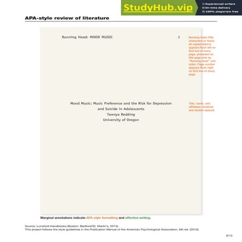 APA-Style Review Of Literature | PDF