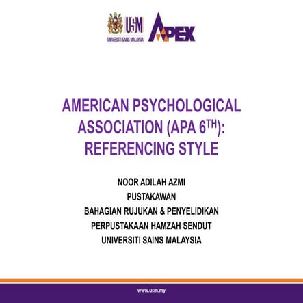 APA 6th Citation Style | PPTX